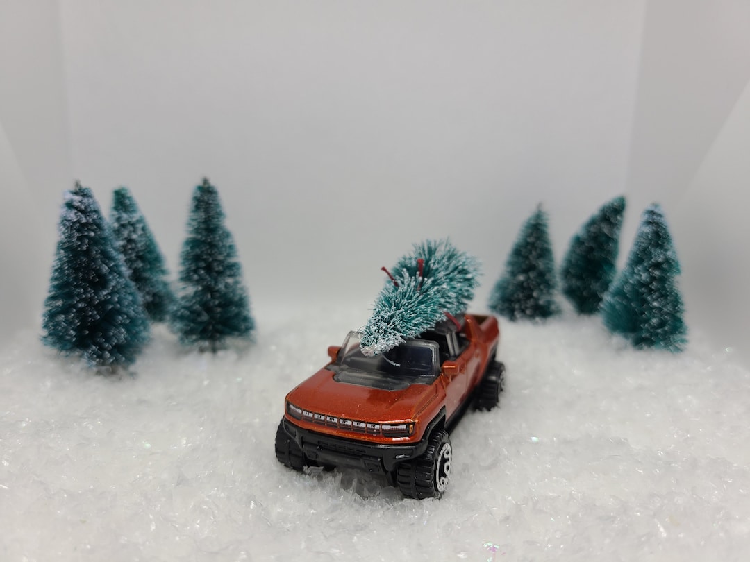 Collectible Hotwheels GMC Hummer EV Bottlebrush Tree Christmas Ornament ...