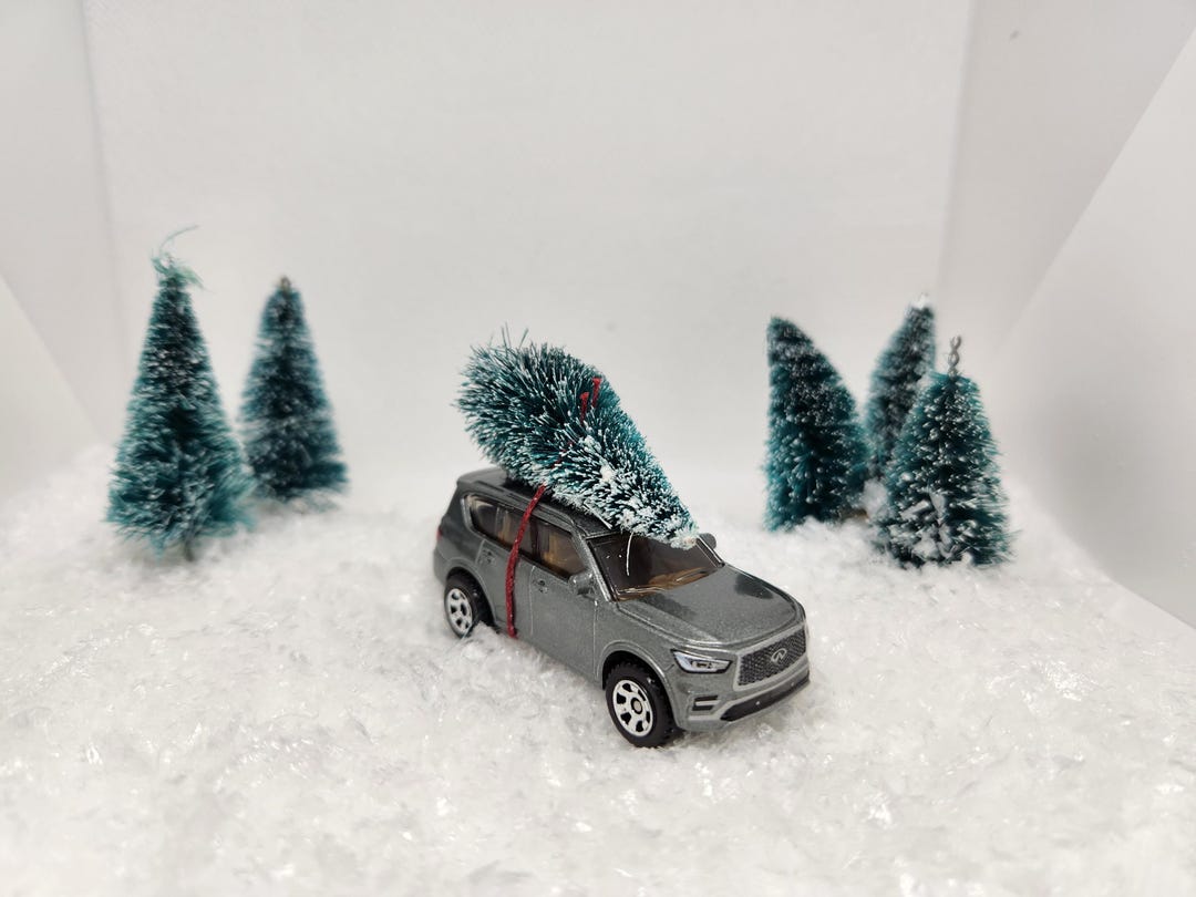Collectible Matchbox 2022 Infiniti QX80 SUV Bottlebrush Tree Christmas ...