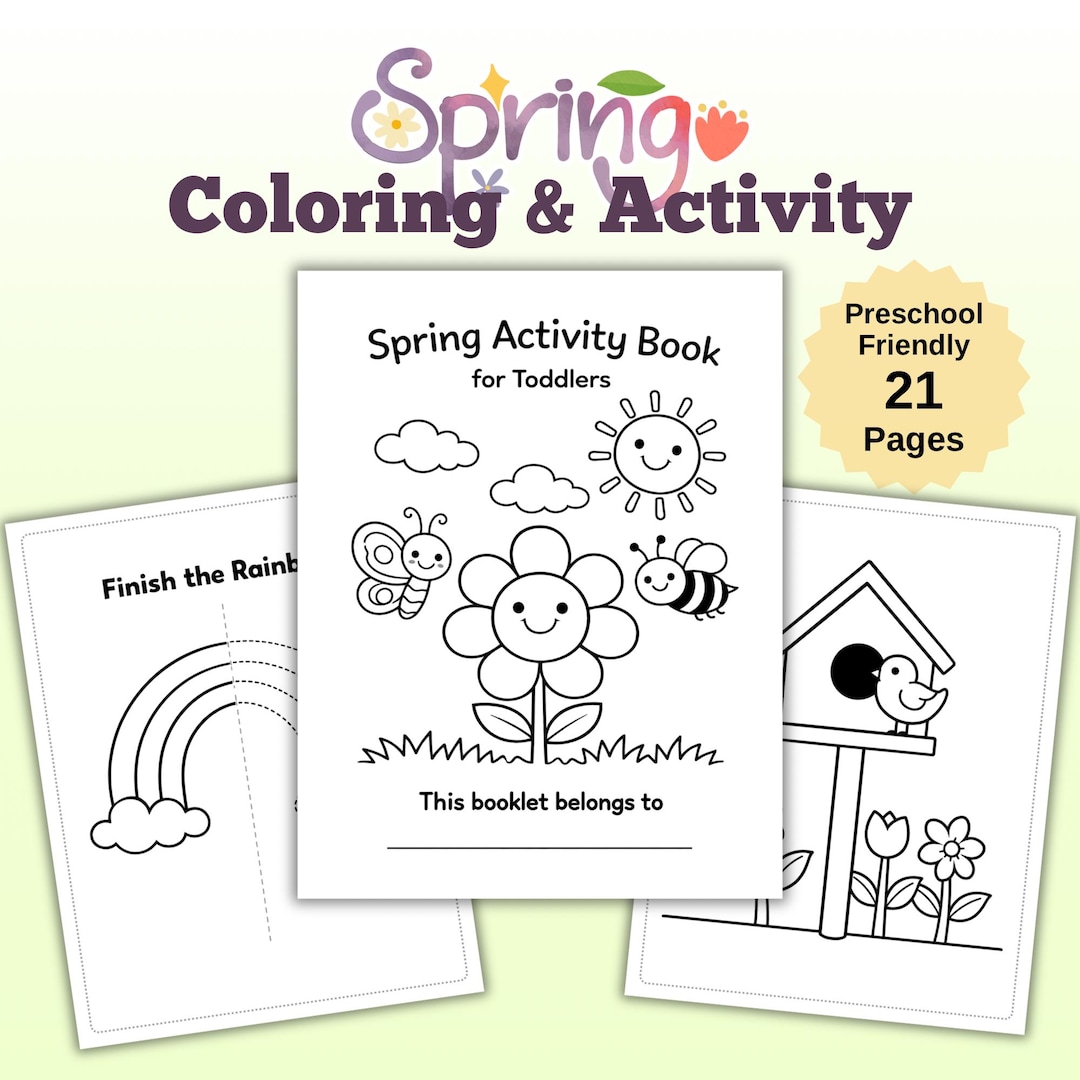 Spring Activity Bundle for Toddlers | Preschool Worksheets, Game ...