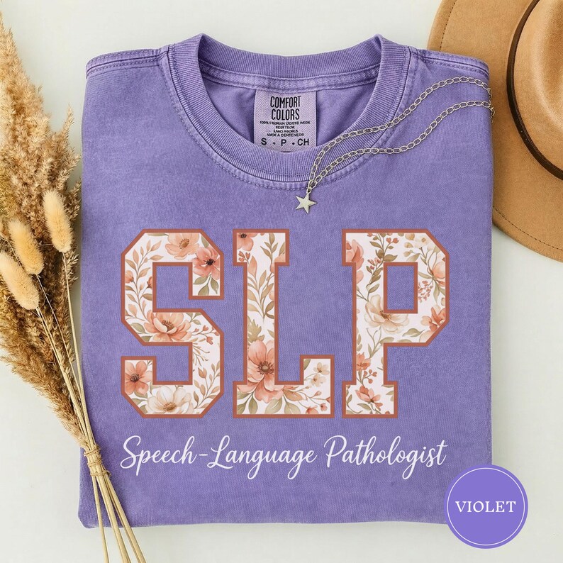 Speech Language Pathologist Shirt, Floral SLP Tee, SLP Gift, Speech ...