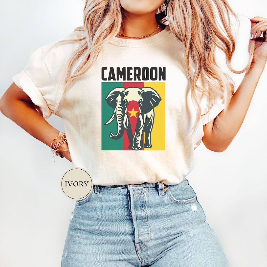 Cameroon Elephant Graphic Shirt, Cameroonian Heritage Tee, West Africa ...