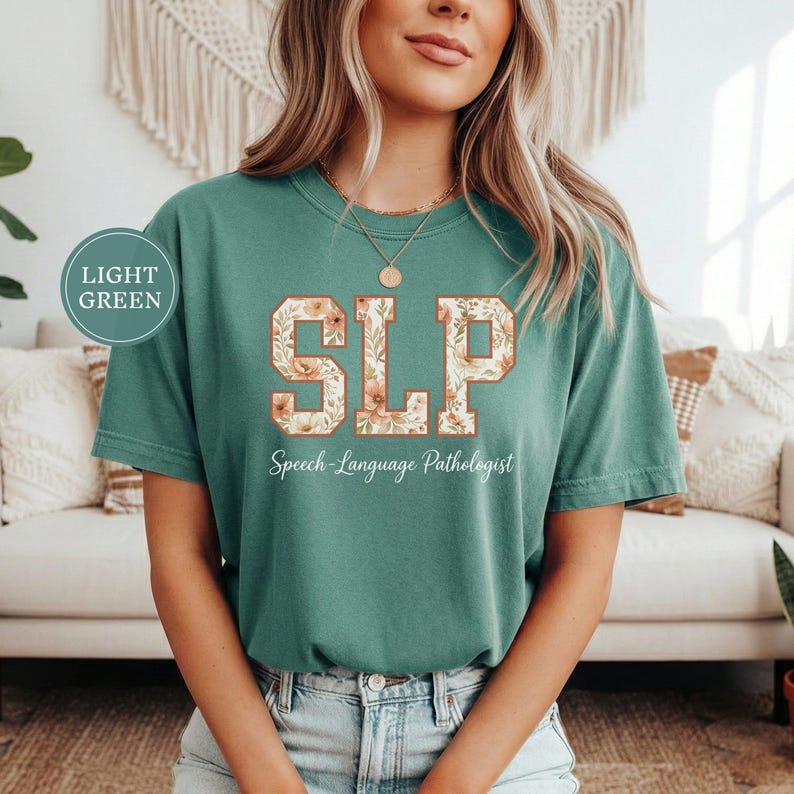 Speech Language Pathologist Shirt, Floral SLP Tee, SLP Gift, Speech ...