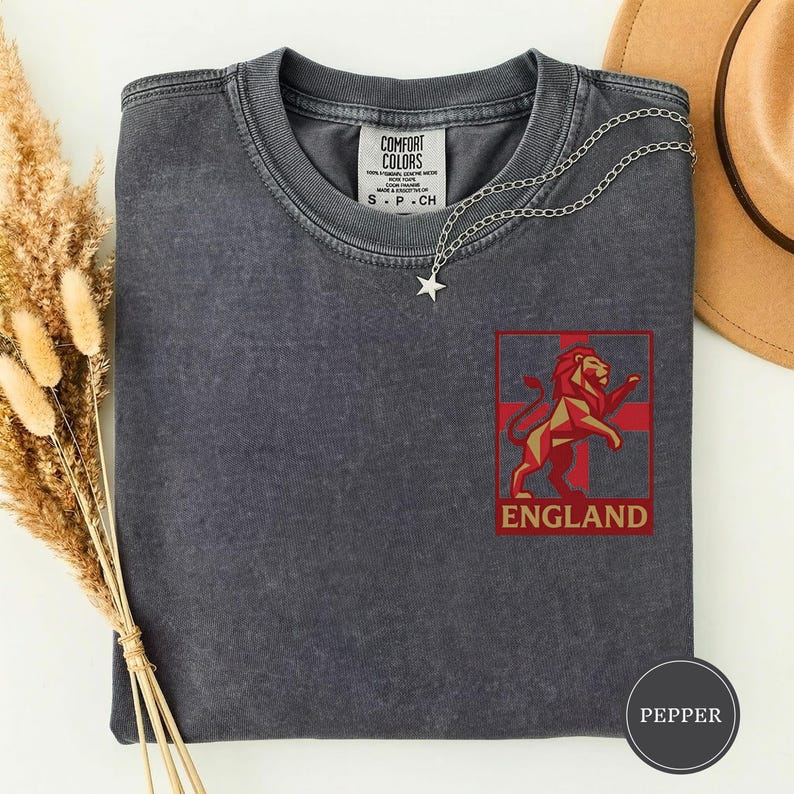 England Heraldic Lion Comfort Colors Tee, English Heritage Shirt, Saint ...