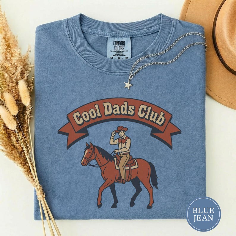 Cool Dads Club Tee, Western Cowboy Dad Shirt, Horse Dad Gift, Rodeo ...