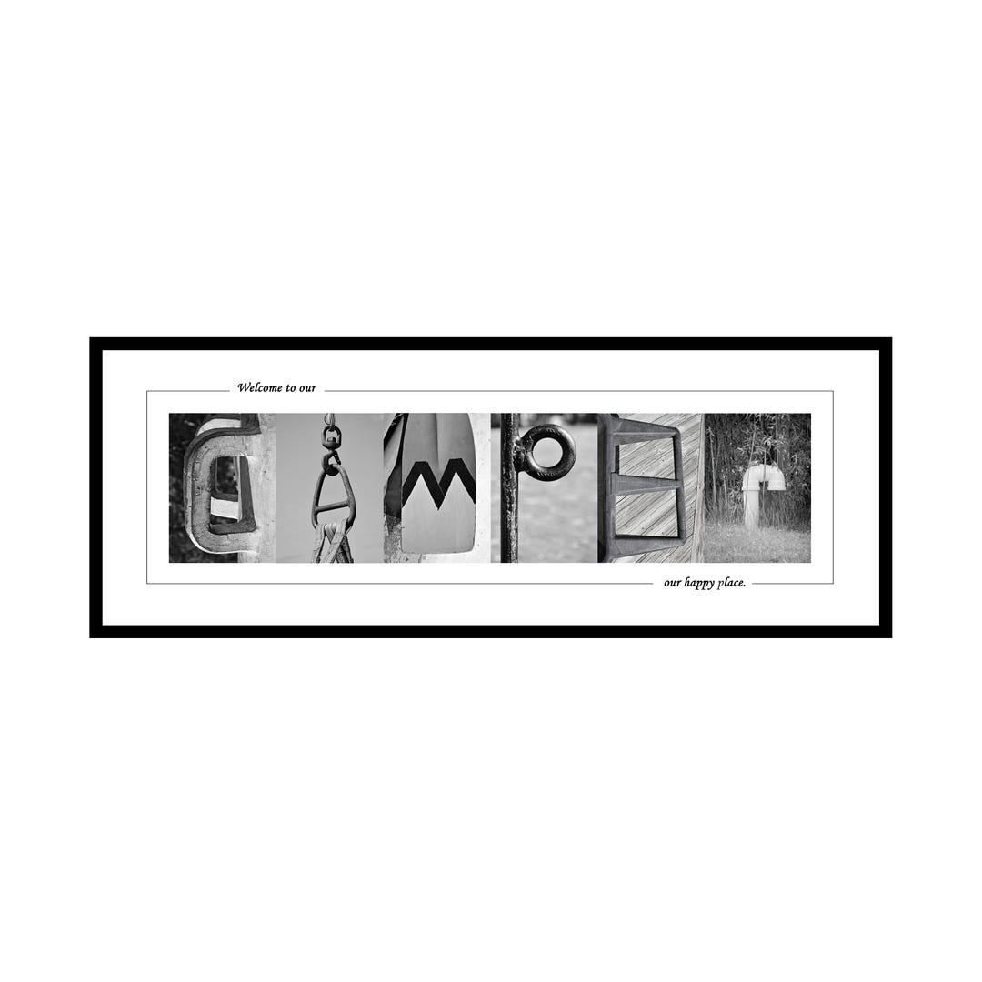 Camper RV Art Alphabet Photography ABC Gift Idea Original Letter Art ...