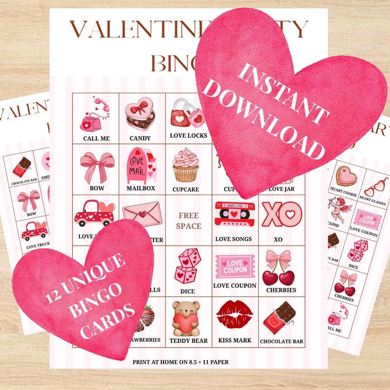 Valentine's Day Bingo Game, Classroom Party, Editable Canva Invite (PDF ...