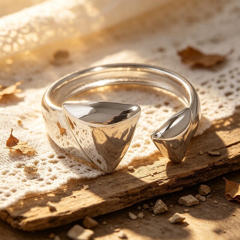 Geometric Pyramid Ring - Etsy