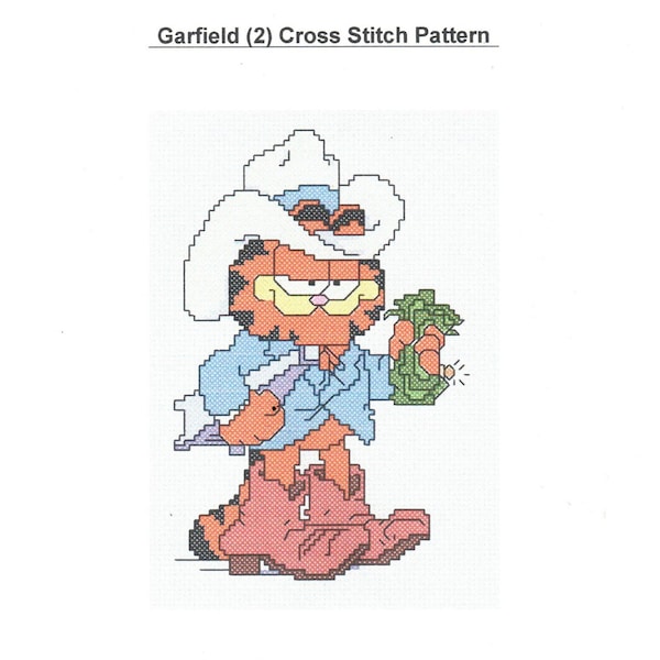 Garfield Cross Stitch - Etsy
