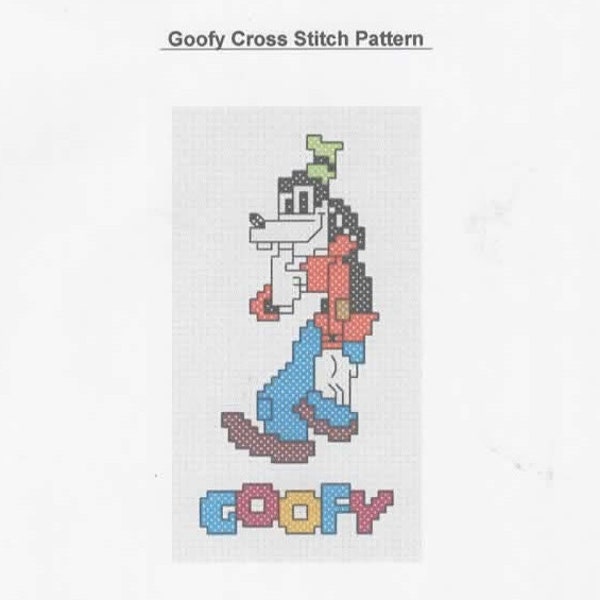 Goofy Cross Stitch - Etsy