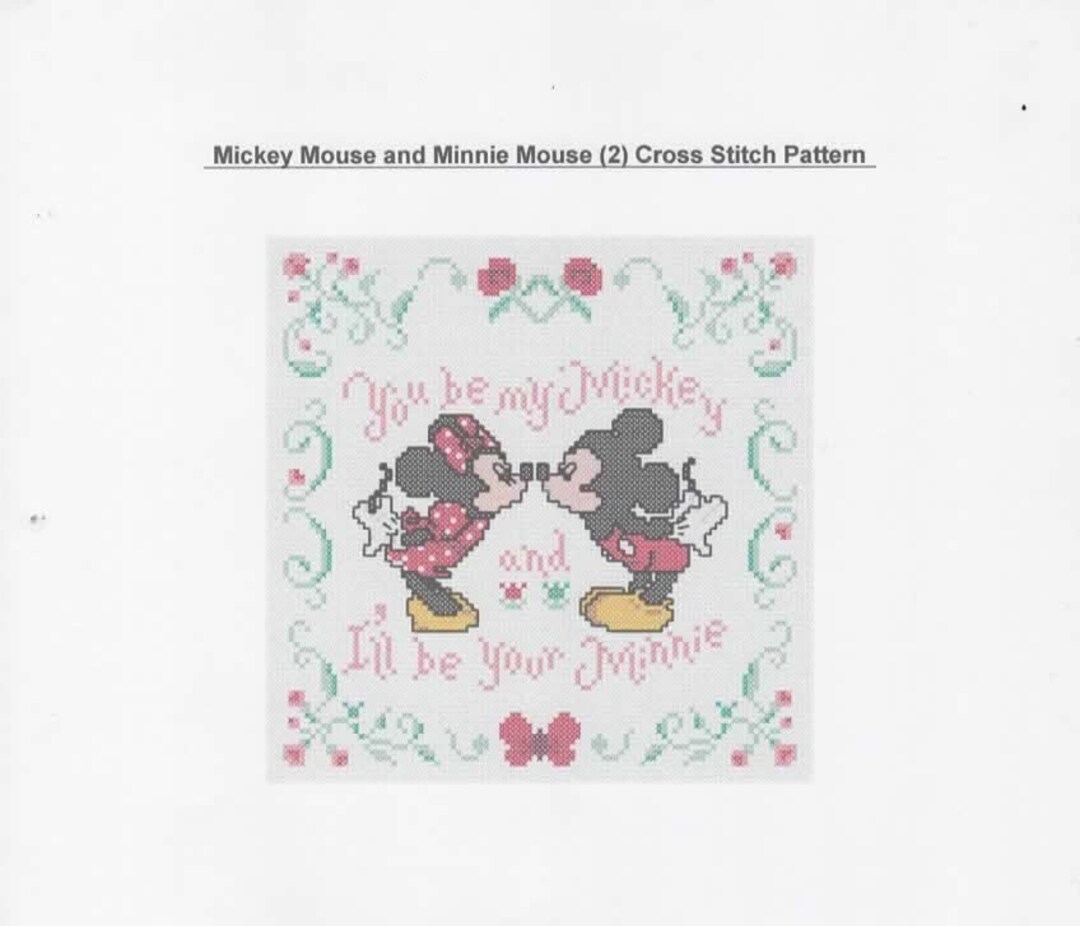 Mickey Mouse and Minnie Mouse2 Cross Stitch Pattern PDF FILE ONLY - Etsy
