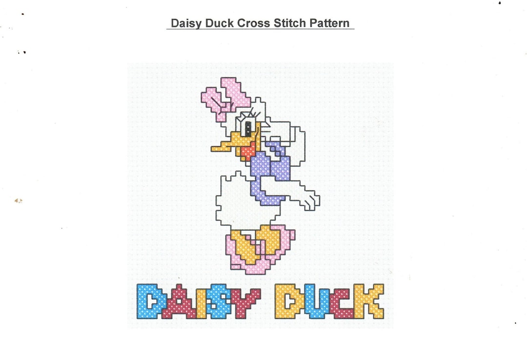 Daisy Duck Cross Stitch Pattern PDF FILE ONLY - Etsy