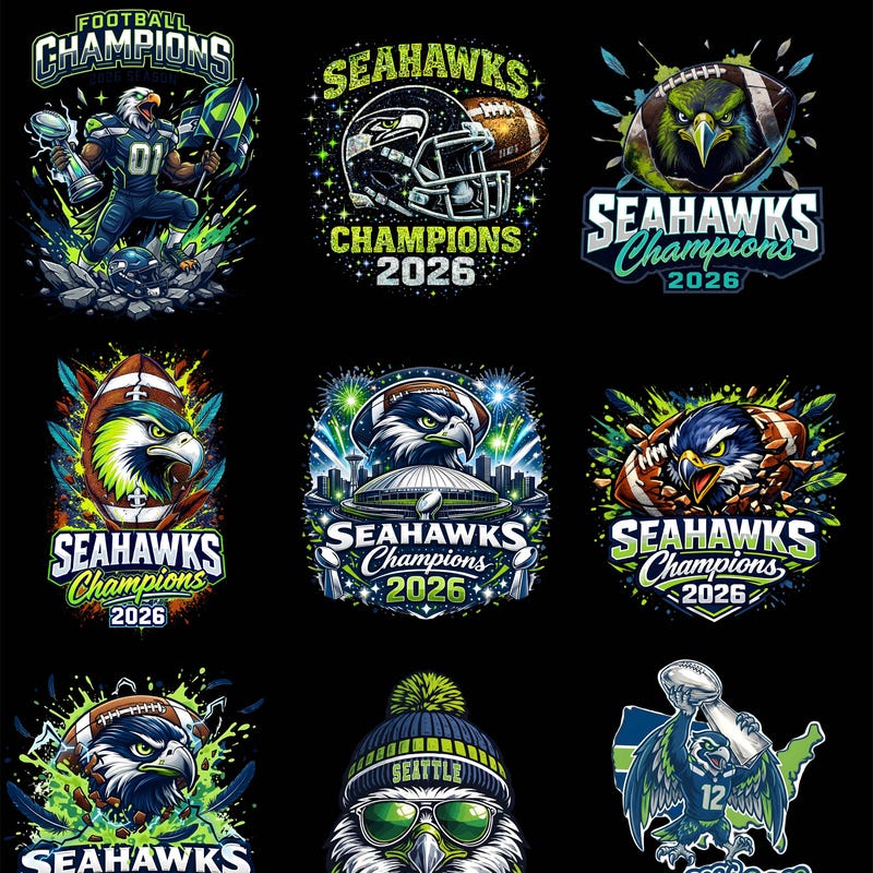 Seattle Seahawks Clipart - Etsy