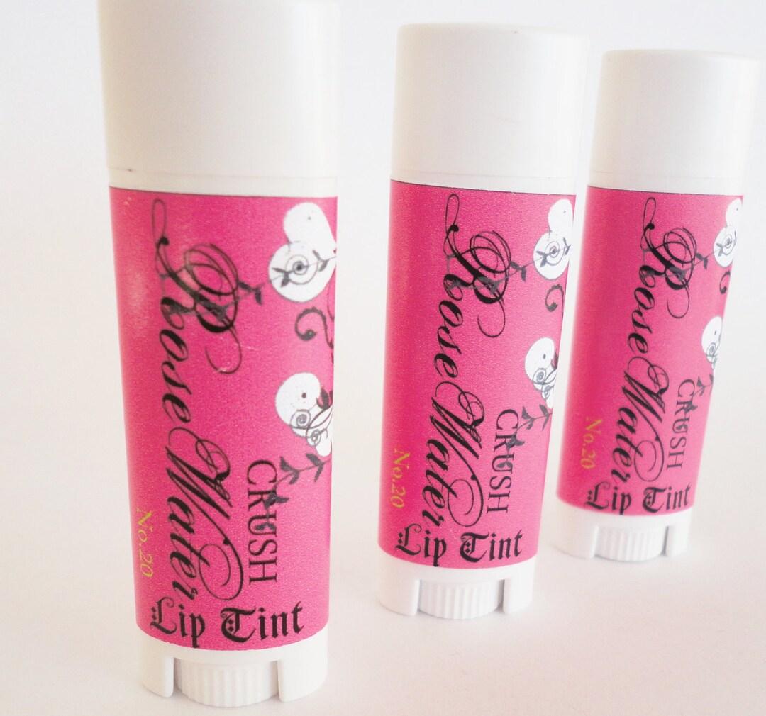 ROSEWATER VANILLA- Red Pink Lip Tint - Light Roses Lip Balm - Lipstick ...