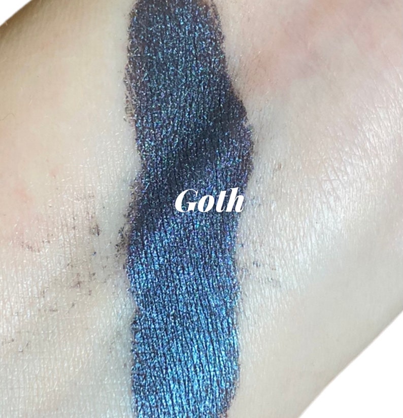 Goth Dark Navy Blue Shimmer Eyeshadow Metallic Luster - Etsy