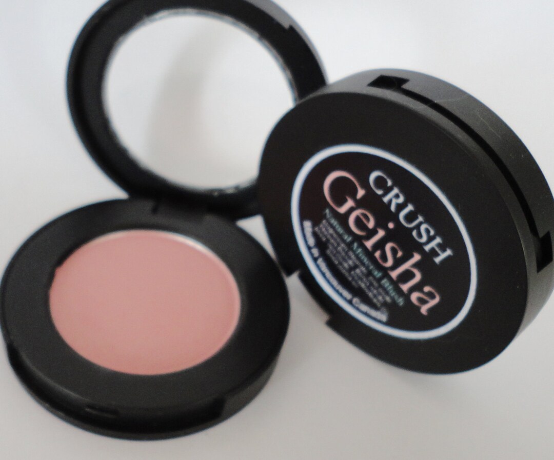 Pinkpeach Blush Light Pink Mineral Makeup Pressed Compact Make - Etsy