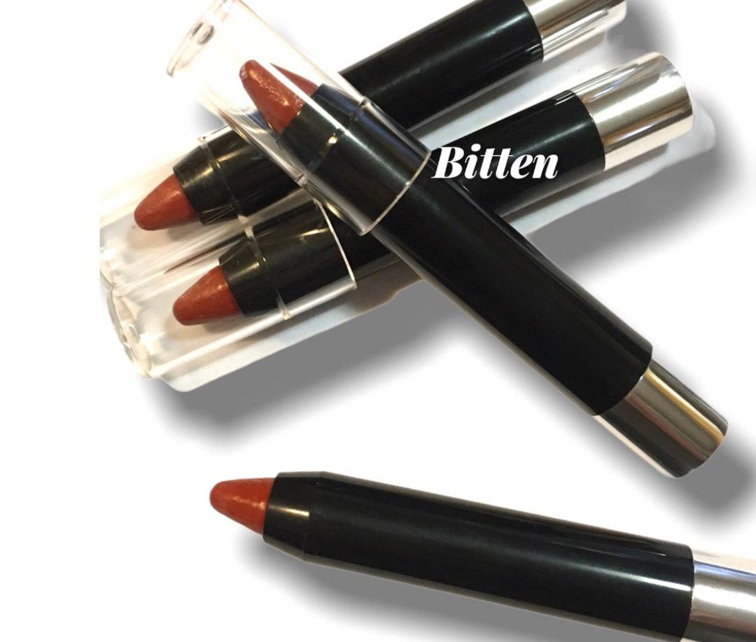 BITTEN, Deep Red Lipstick, Cream Formula,twist up Tube, Pigmented ...