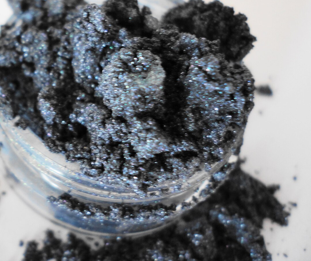 SHARK FIN Blue Metallic Shimmer Eyeshadow Navy Dark Mineral Makeup ...