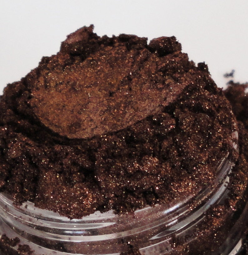 GUN POWDER Deep Brown Eyeshadow SHIMMER Mineral Makeup - Etsy