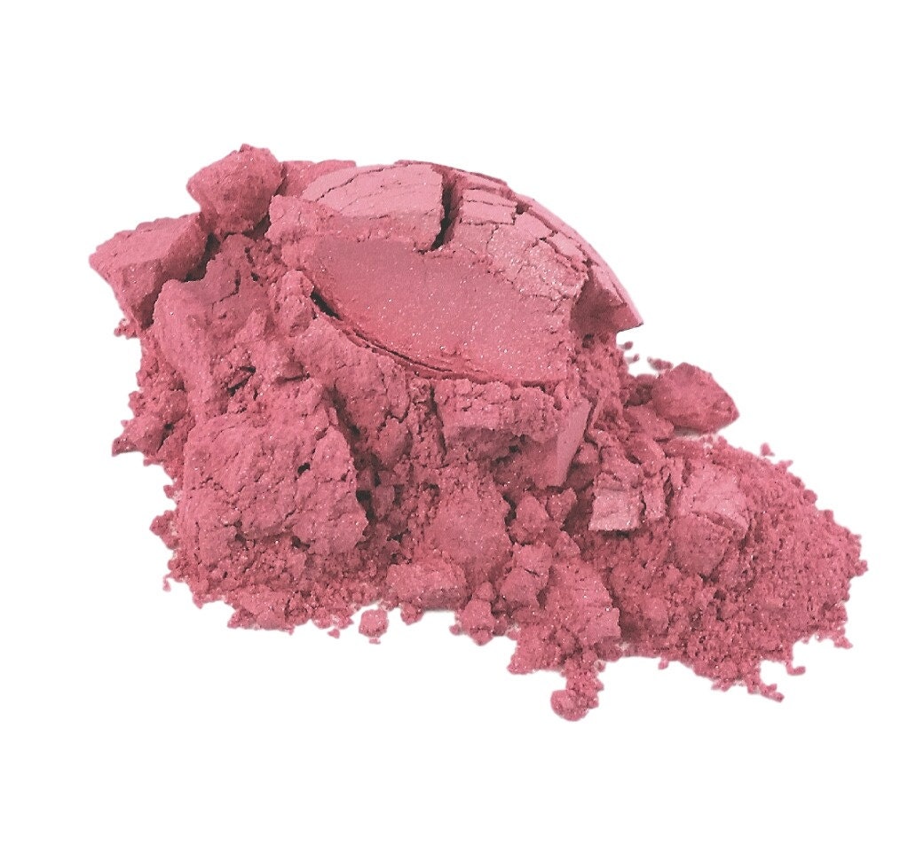 Matte Blush Rosy Pink Silky Mineral Makeup Medium Hot Pink | Etsy