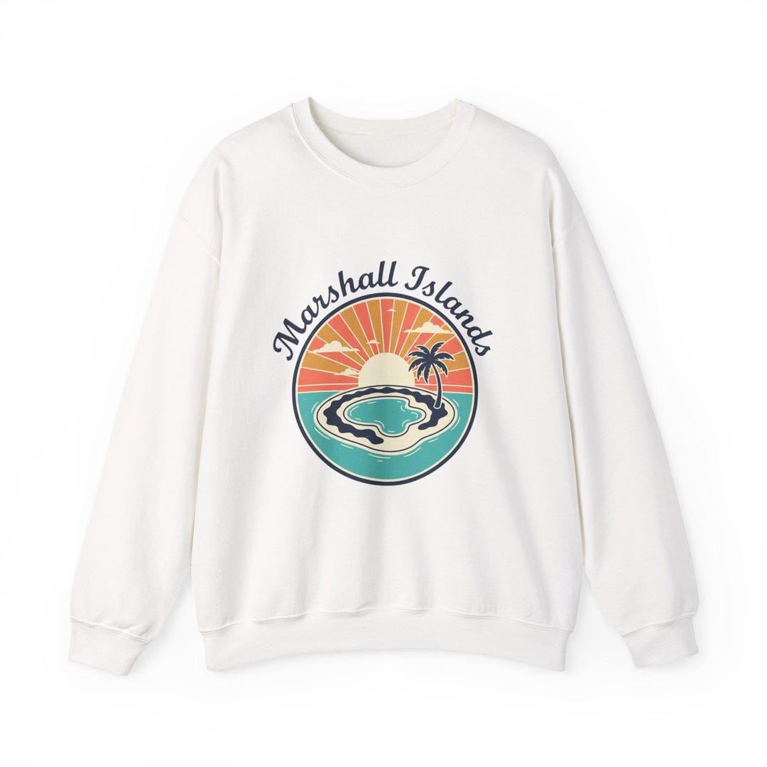 Marshall Islands Sunset Crewneck Sweatshirt | Tropical Island Graphic ...