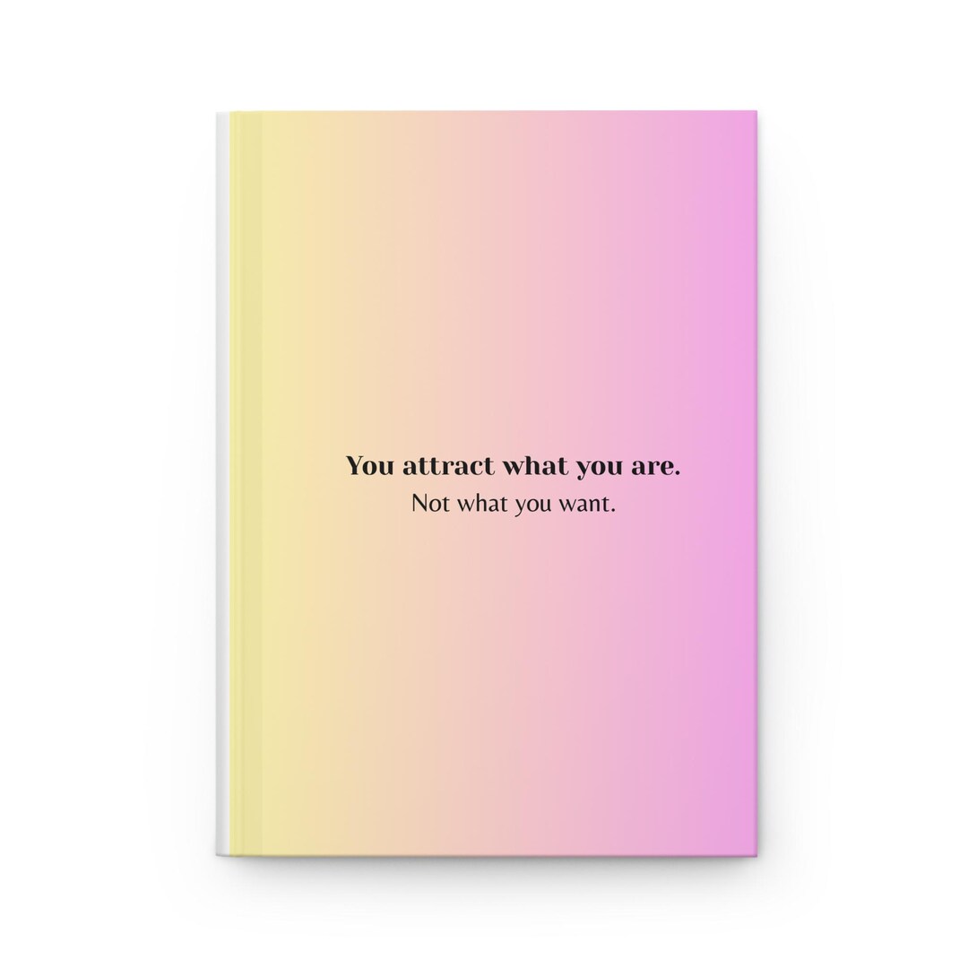 Manifestation Journal, You Attract What You Are, Pastel Gradient ...