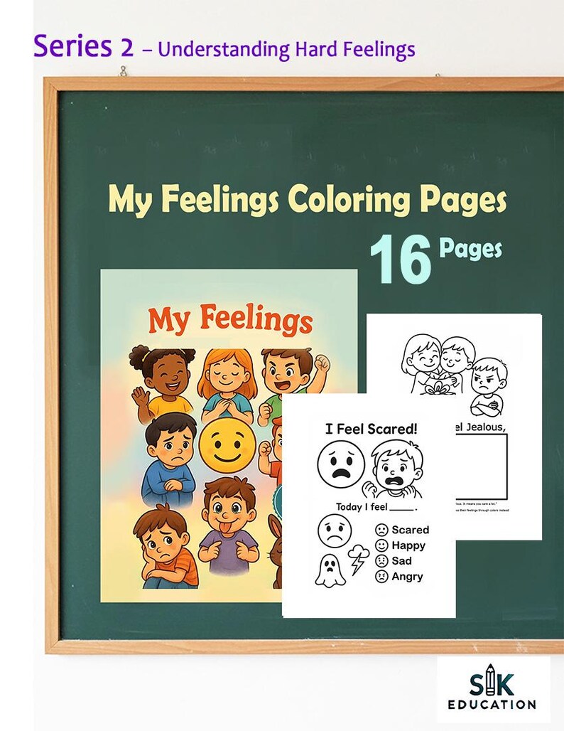 My Feelings Coloring Pages for Kids | Series 2: Understanding Hard ...
