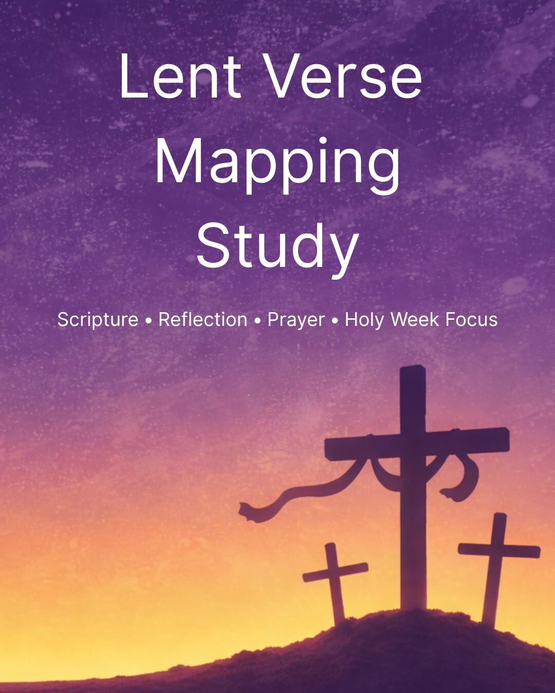 Printable Bible Study | Lent Verse Mapping | Christian Devotional ...