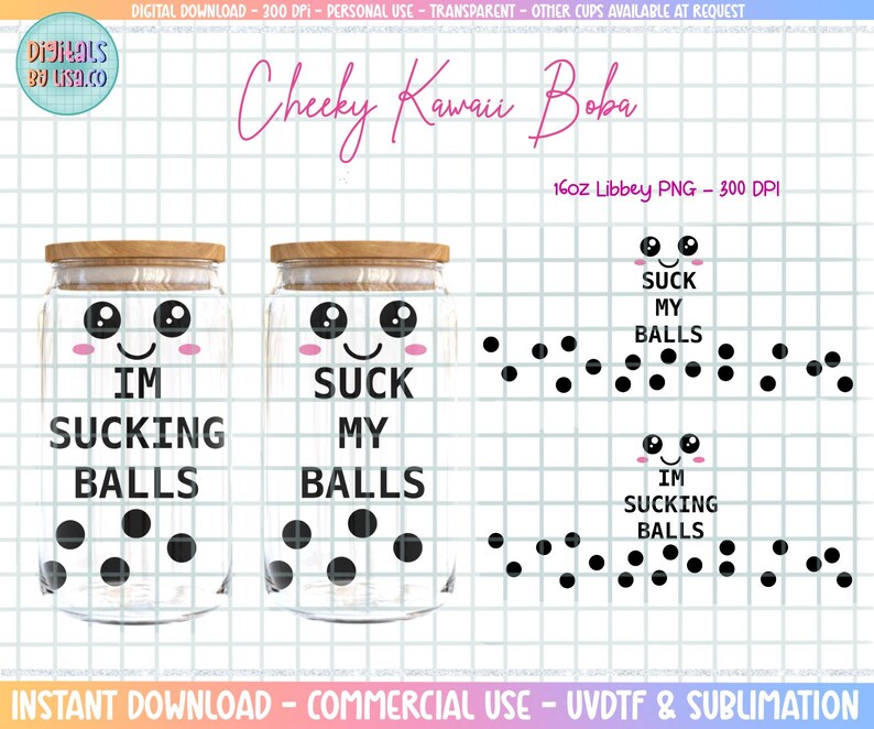 Kawaii Boba Bubble Tea Brown Sugar Cup Wrap Beer Can Libbey Glass ...