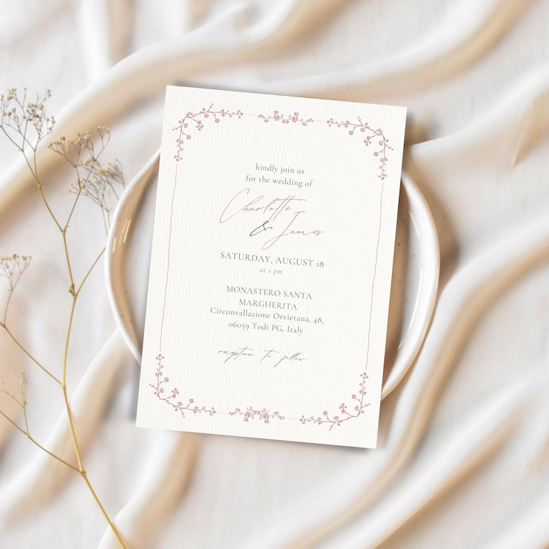 Editable Canva Complete Wedding Suite Ethereal Bloom | Editable Canva ...