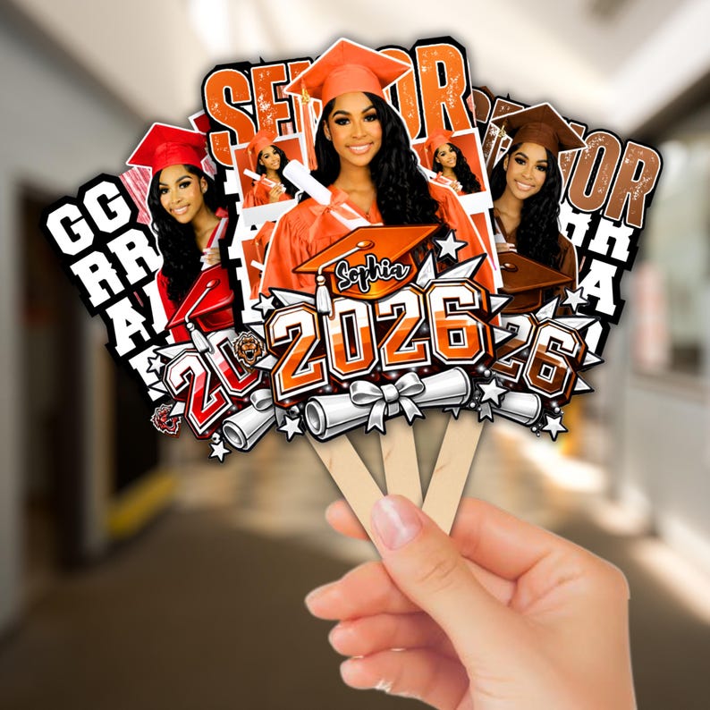 Editable Graduation Fan Templates, Grad Fan 2026, Class of 2026 ...