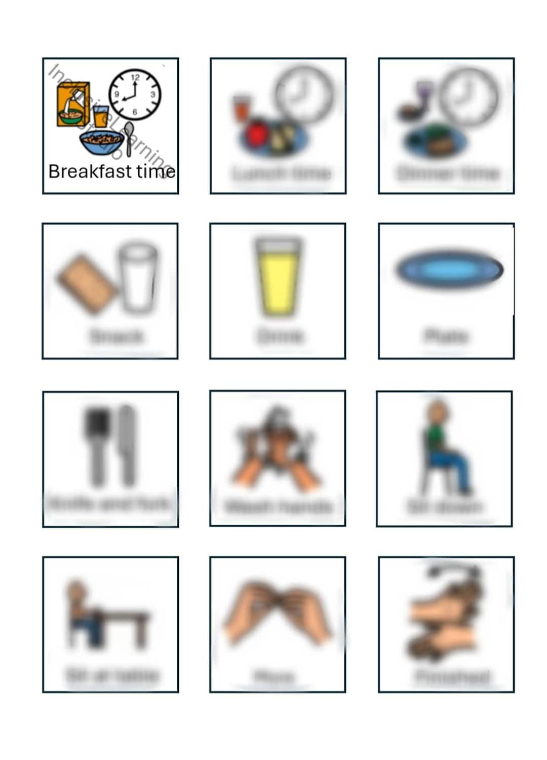 Meal Time PECS Symbols | Printable SEN Visual Supports | Mealtime ...