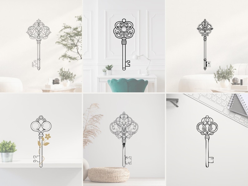 Luxury Key Logo Kit Editable in Canva | Elegant Real Estate Logo Set ...