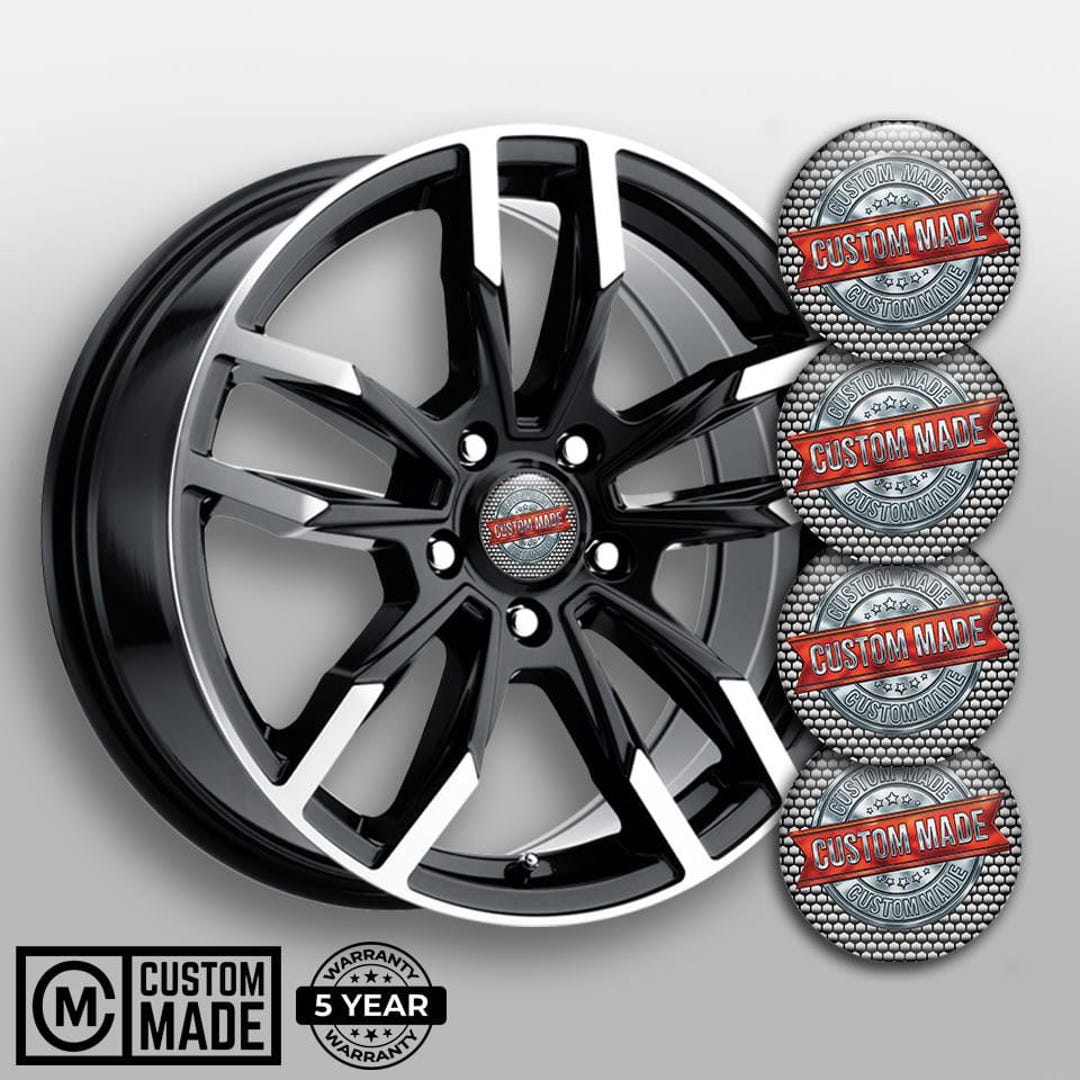 Custom Wheel Center Cap Decals (set of 4) – Personalized 3D Domed Epoxy ...