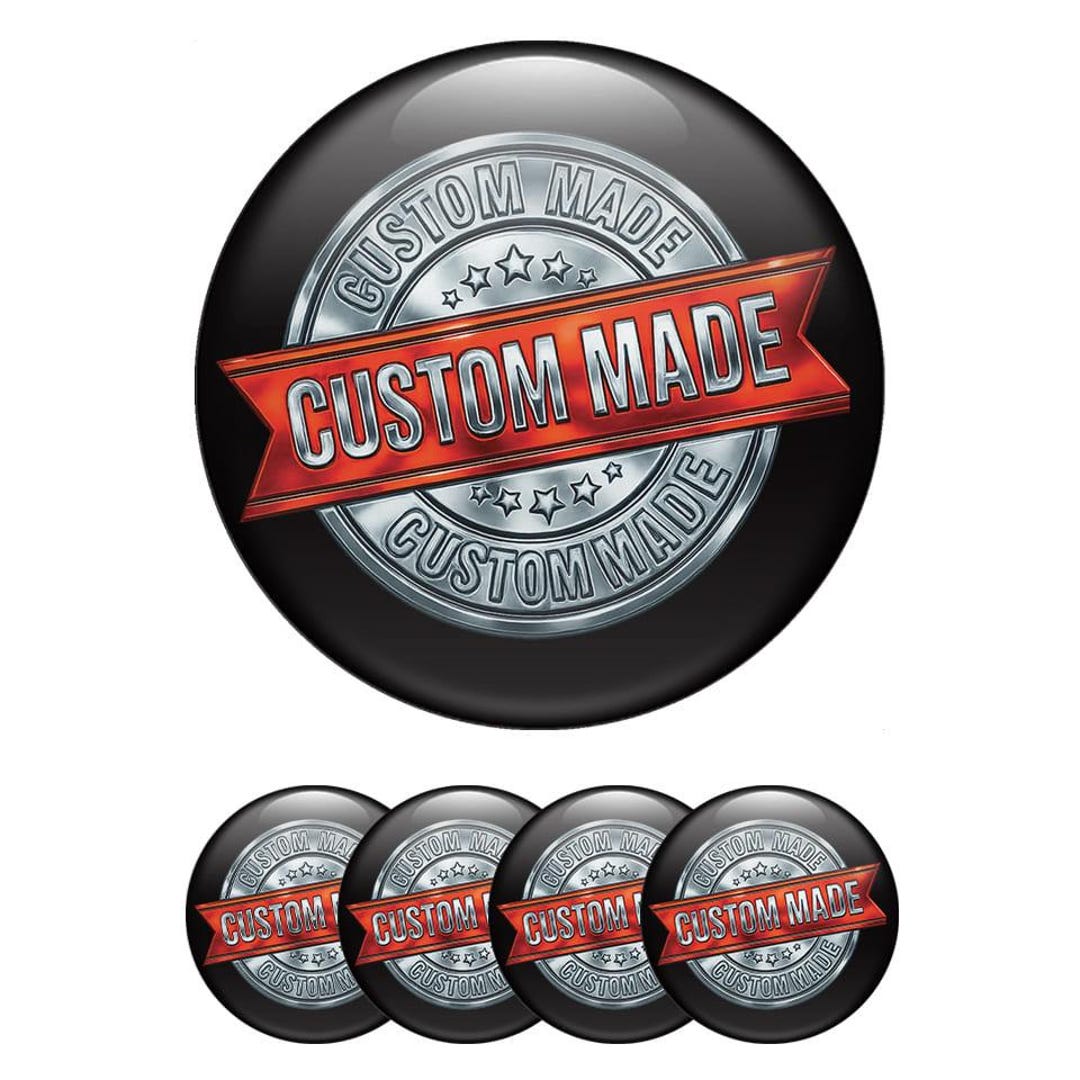 Custom Made Wheel Center Cap Stickers – Set of 4 3D Domed Epoxy Resin ...