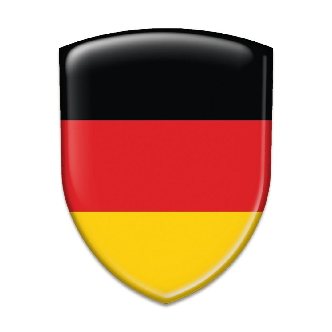 German Flag 3D Domed Car Decal – Premium Resin Shield Sticker for Cars ...