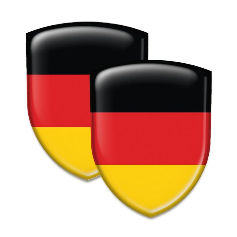 German Flag 3D Domed Car Decal – Premium Resin Shield Sticker for Cars ...