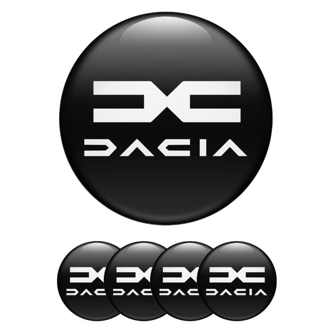 3D Domed Dacia Wheel Center Cap Decals – Waterproof Epoxy Resin Emblems ...