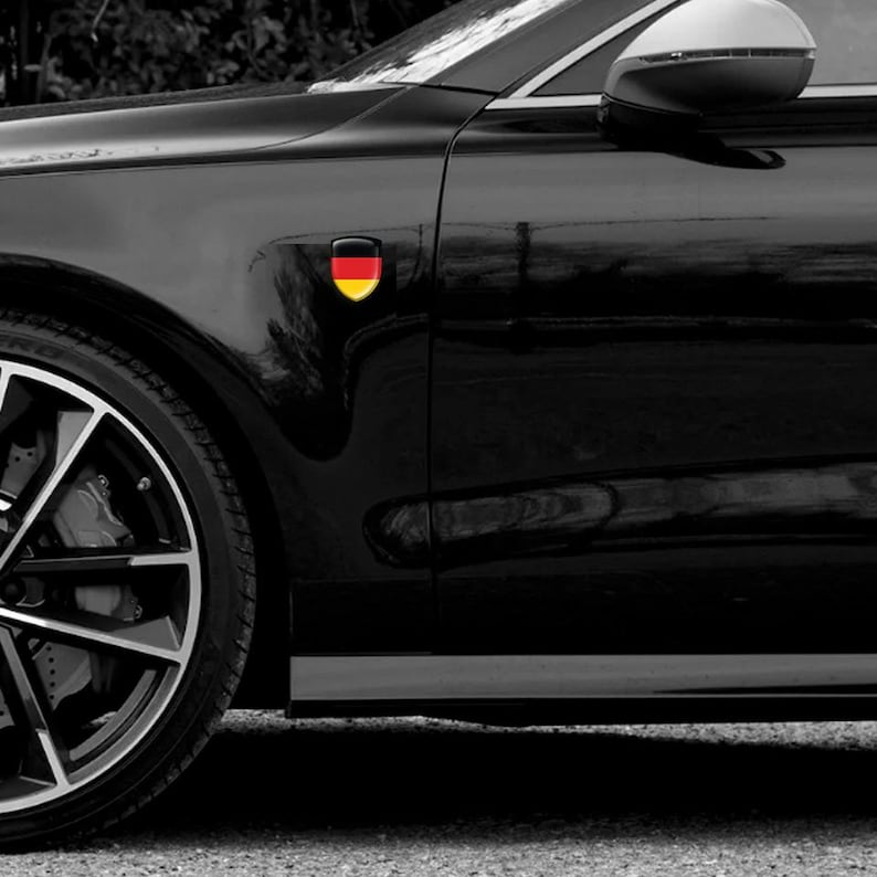 German Flag 3D Domed Car Decal – Premium Resin Shield Sticker for Cars ...