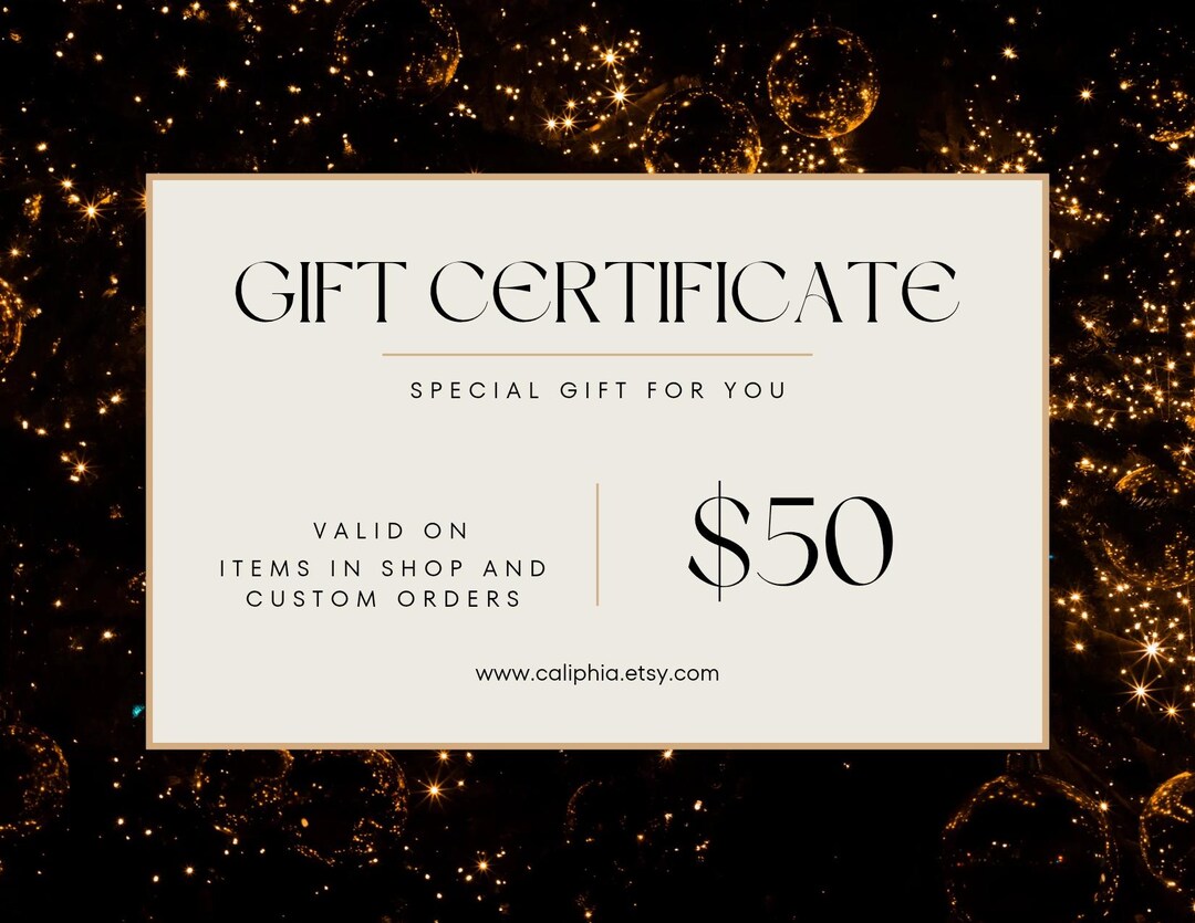 Caliphia Jewelry 50 Dollar Gift Card | Digital Jewelry Gift | Jewelry ...