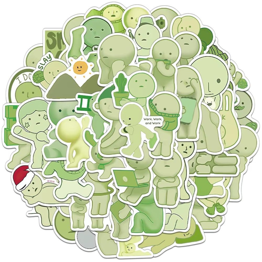 Smiski Stickers Pack, Waterproof Vinyl Art, Glow in Dark, Laptop Water ...