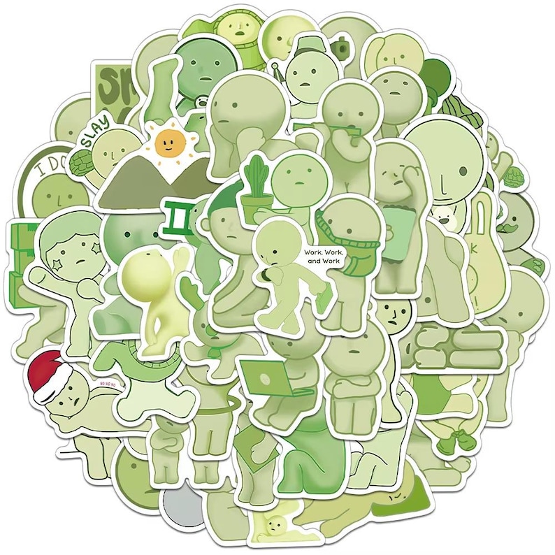 Smiski Stickers Pack, Waterproof Vinyl Art, Glow in Dark, Laptop Water ...