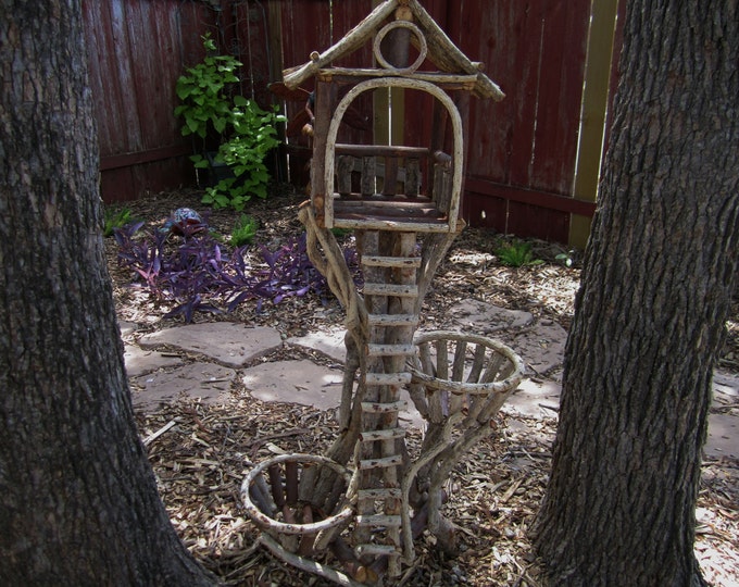 Handmade Rustic Bird Feeder/plant Stand - Etsy