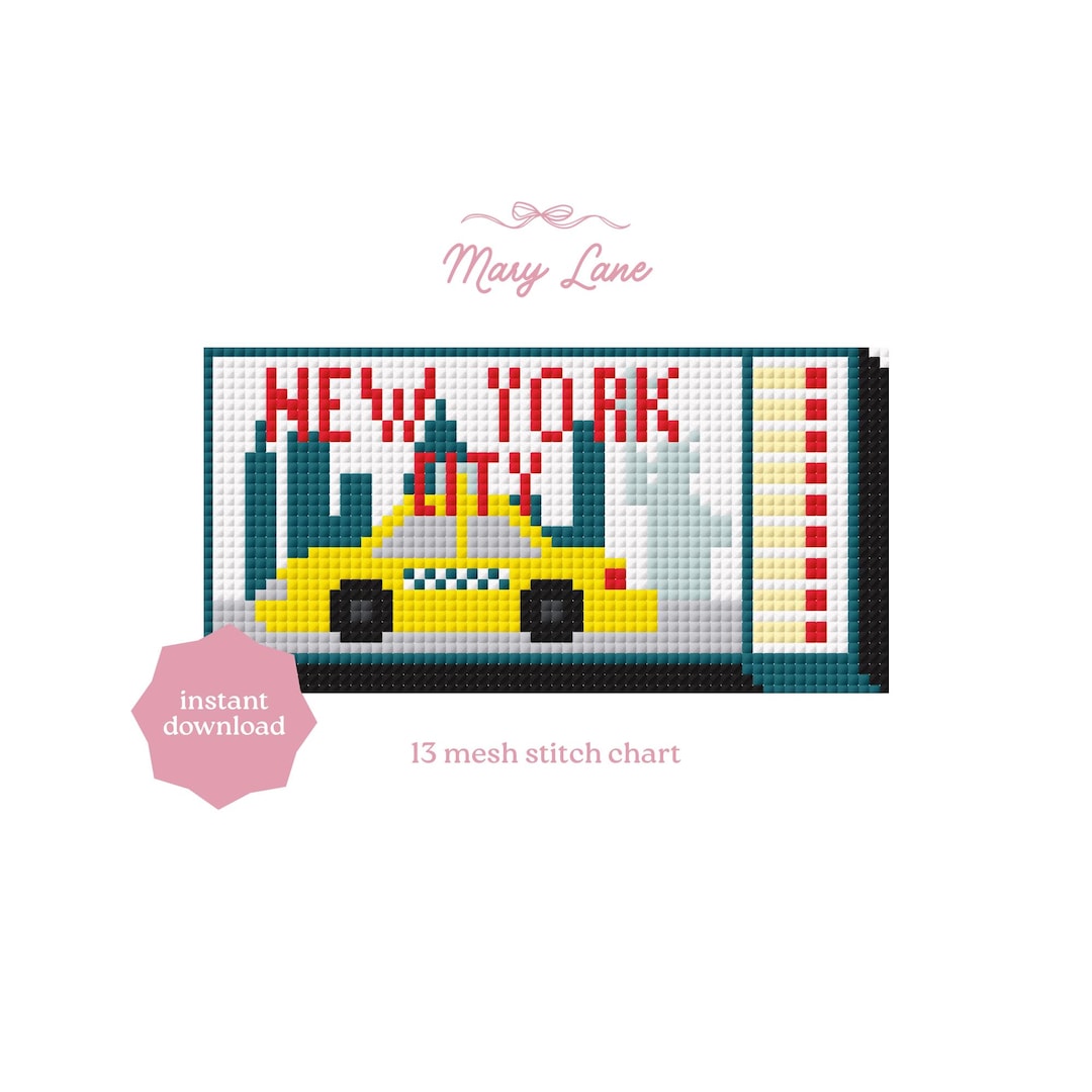 NYC Matchbox Stitch Chart - Etsy