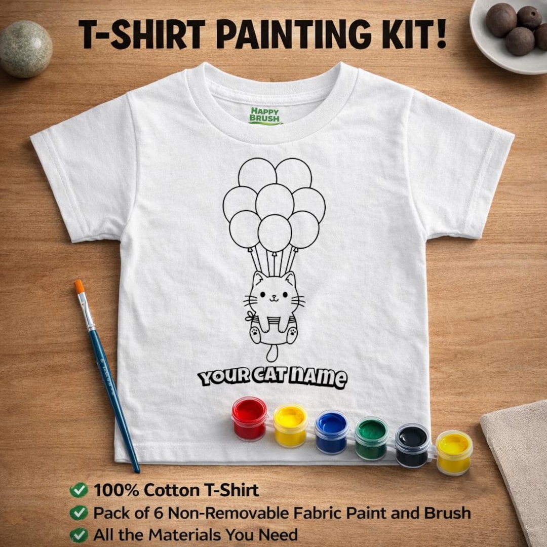Kids T-shirt Painting Kit, Paint Your Own Shirt, DIY Creative Gift - Etsy