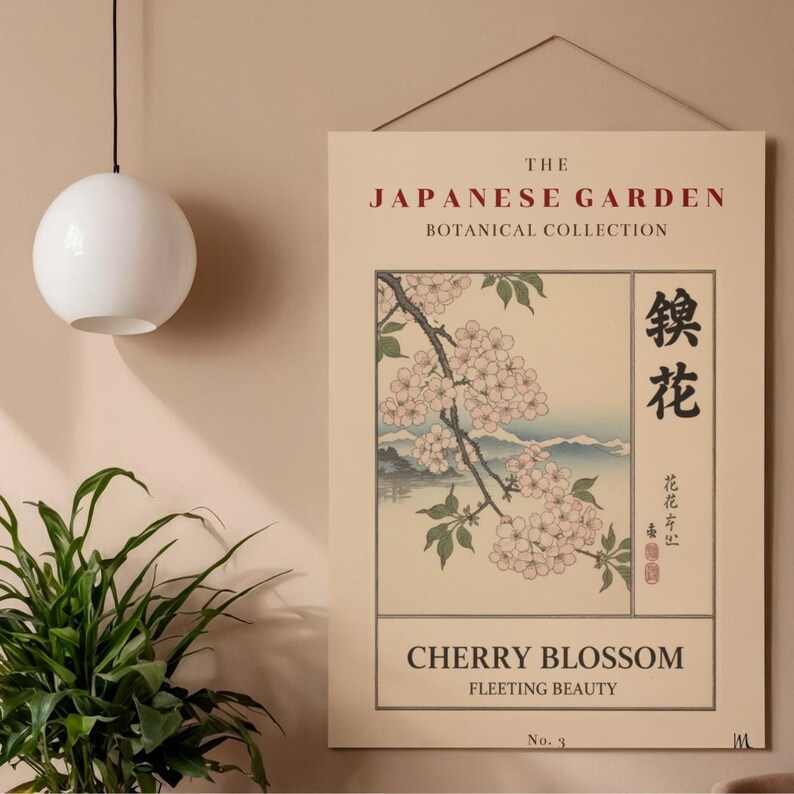 Cherry Blossom Poster | Digital Download | Botanical Japanese Style ...