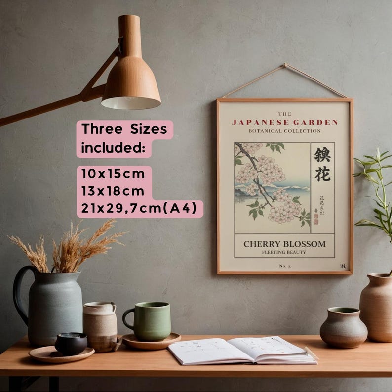 Cherry Blossom Poster | Digital Download | Botanical Japanese Style ...