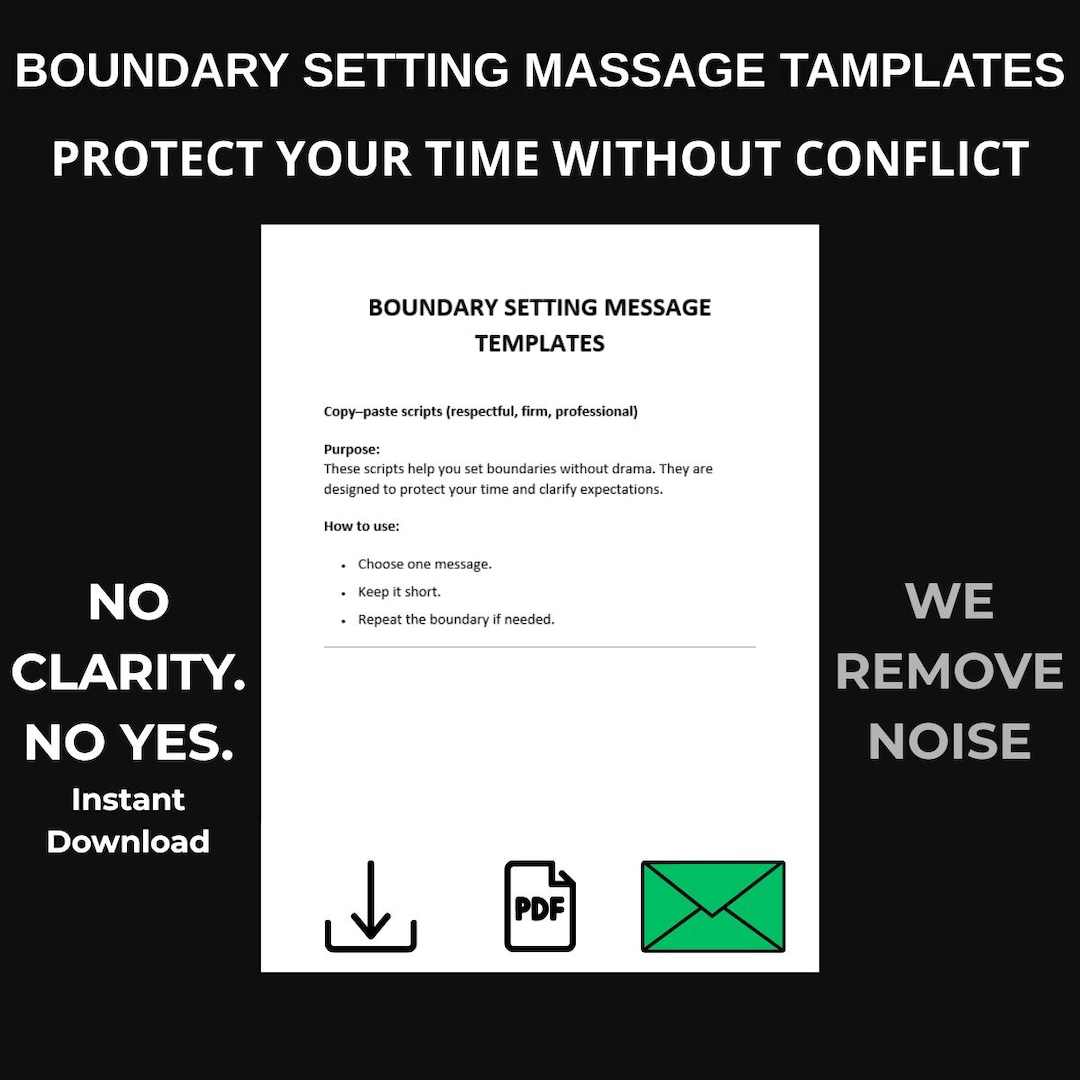 Work Boundary Message Templates | Professional Communication Scripts ...