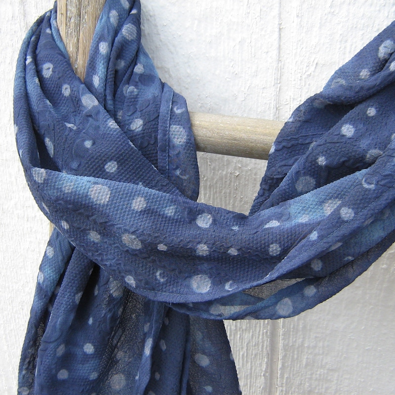 Indigo Blue Scarf - Etsy