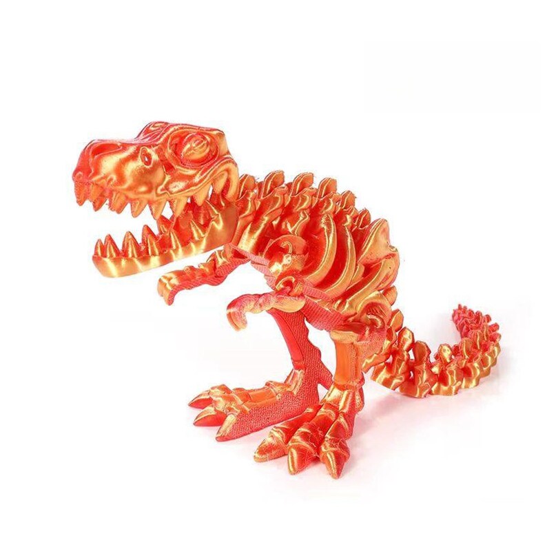Colorful 3D Printed T-rex Model – Educational Dinosaur Gift for Kids ...