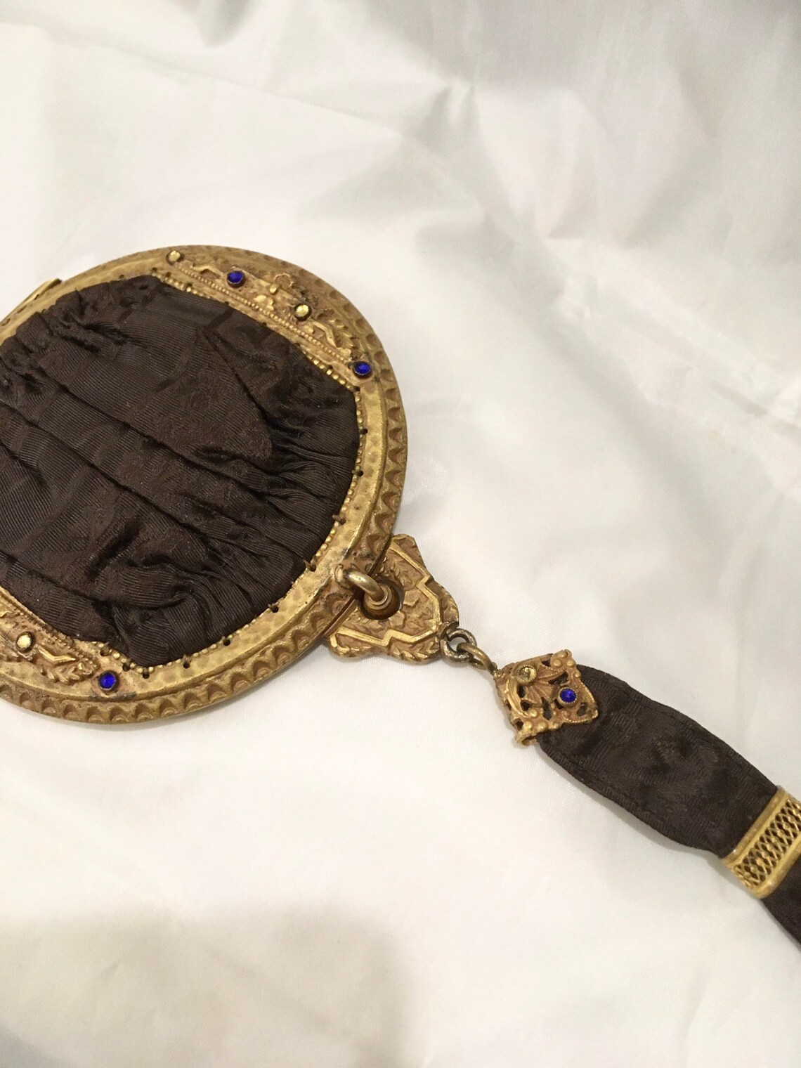 Antique Jeweled Trinity Plate Purse Dance Vanity Compact Purse Coin ...